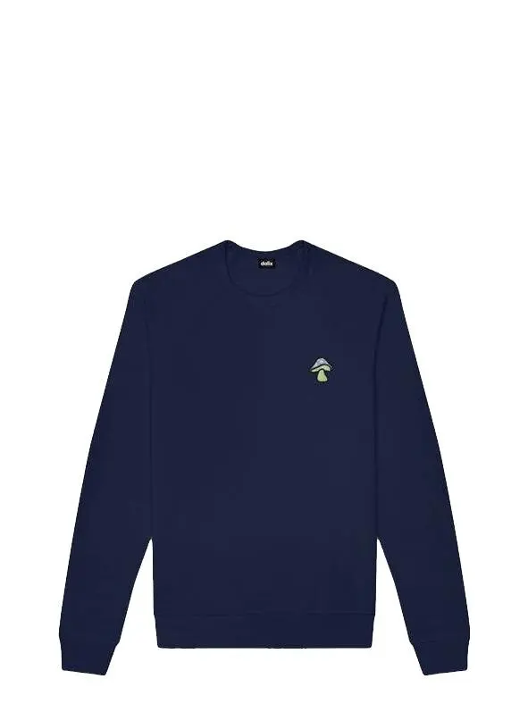 DALIX Fleece Sweatshirt - Navy Blue