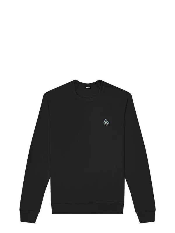 DALIX Fire Fleece Crewneck Sweatshirt - Black