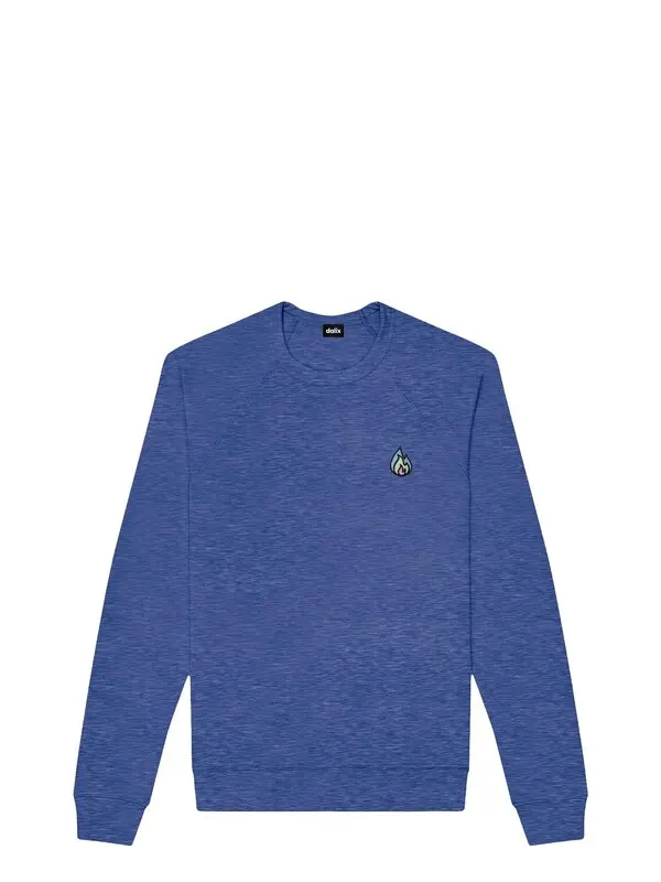 DALIX Fire Fleece Crewneck Sweatshirt - Heather True Royal