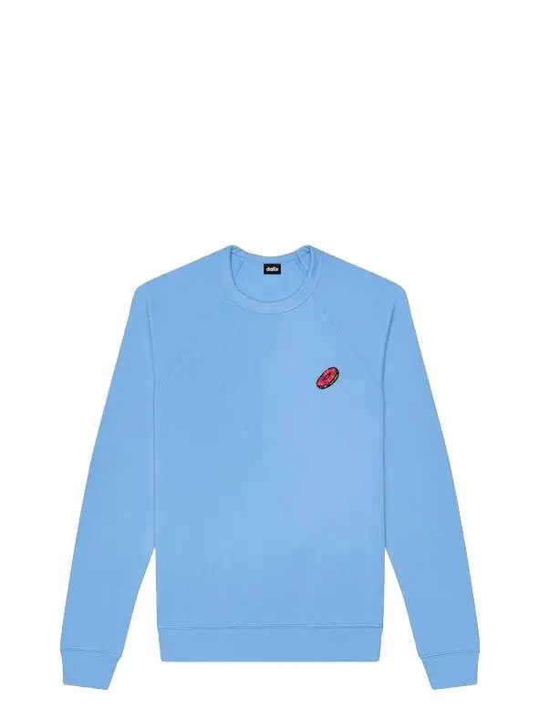 DALIX Embroidered Fleece Sweatshirt - Carolina Blue