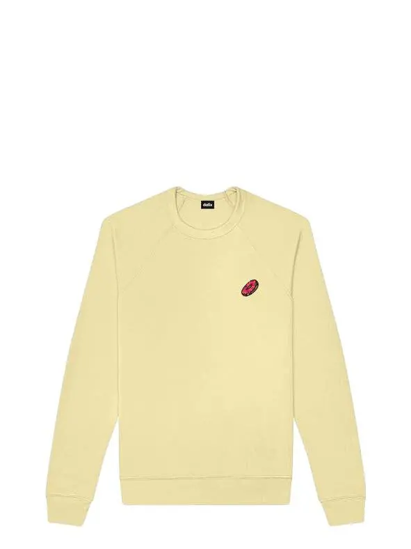 DALIX Embroidered Fleece Sweatshirt - French Vanilla