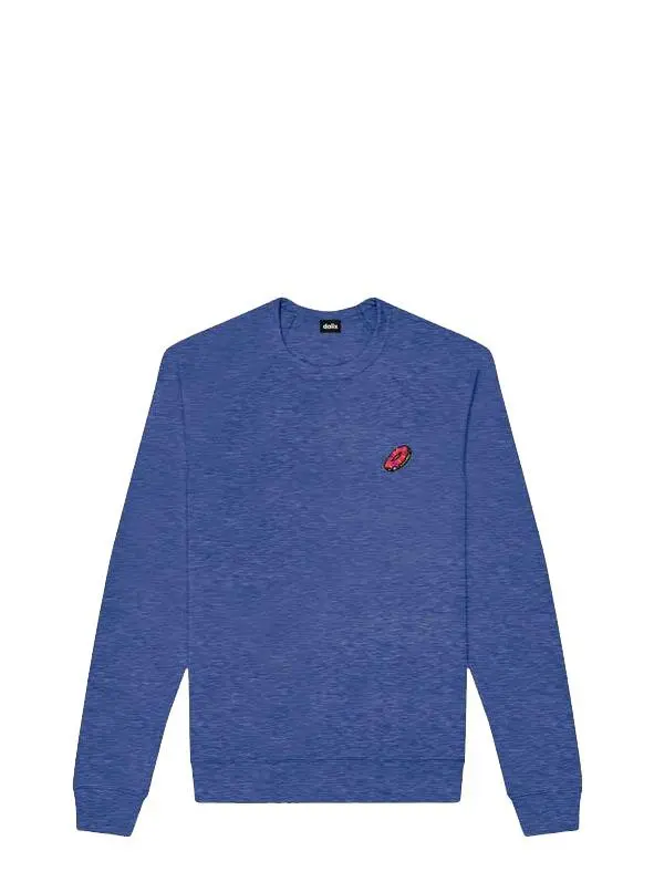 DALIX Embroidered Fleece Sweatshirt - Heather True Royal