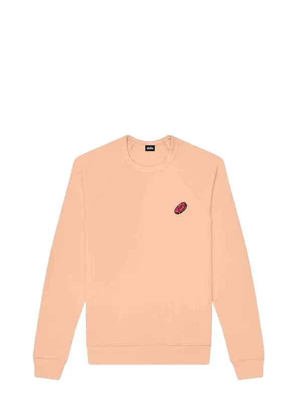 DALIX Embroidered Fleece Sweatshirt - Peach