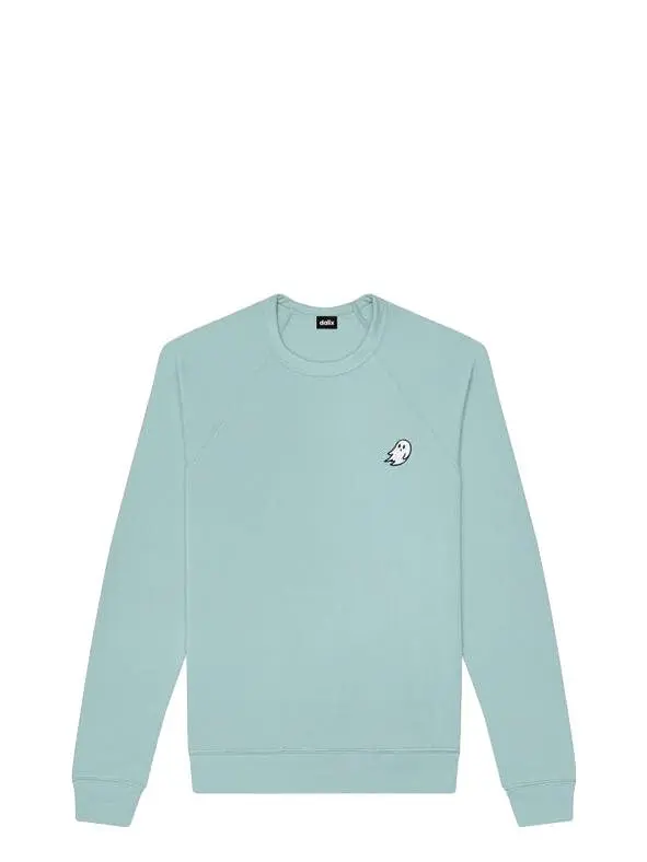 DALIX Fleece Crewneck Sweatshirt - Heather Blue Lagoon