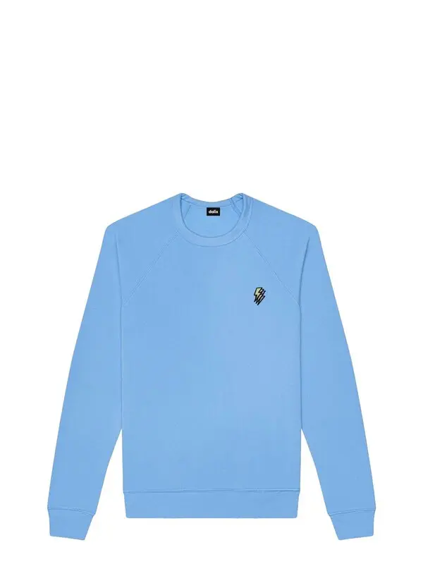 DALIX Lightning Fleece Crewneck Sweatshirt - Carolina Blue
