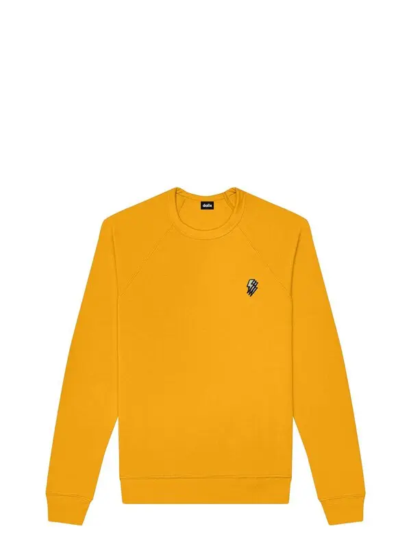 DALIX Lightning Fleece Crewneck Sweatshirt - Gold