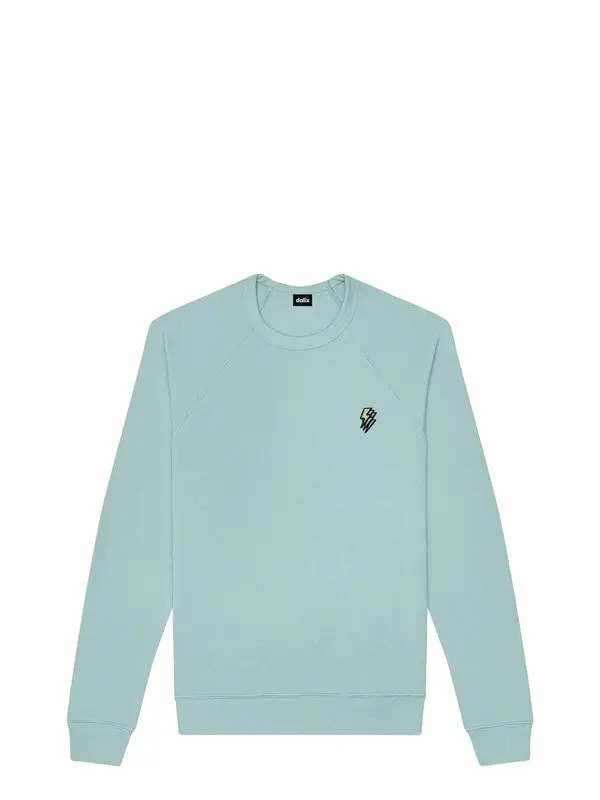 DALIX Lightning Fleece Crewneck Sweatshirt - Heather Blue Lagoon