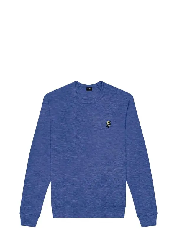 DALIX Lightning Fleece Crewneck Sweatshirt - Heather True Royal