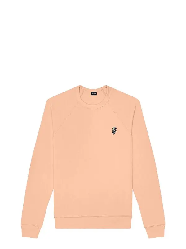 DALIX Lightning Fleece Crewneck Sweatshirt - Peach