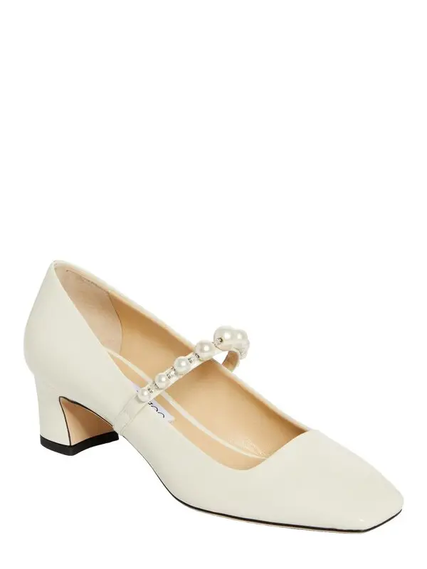 JIMMY CHOO Ade Mary Jane Pumps - Latte/ White