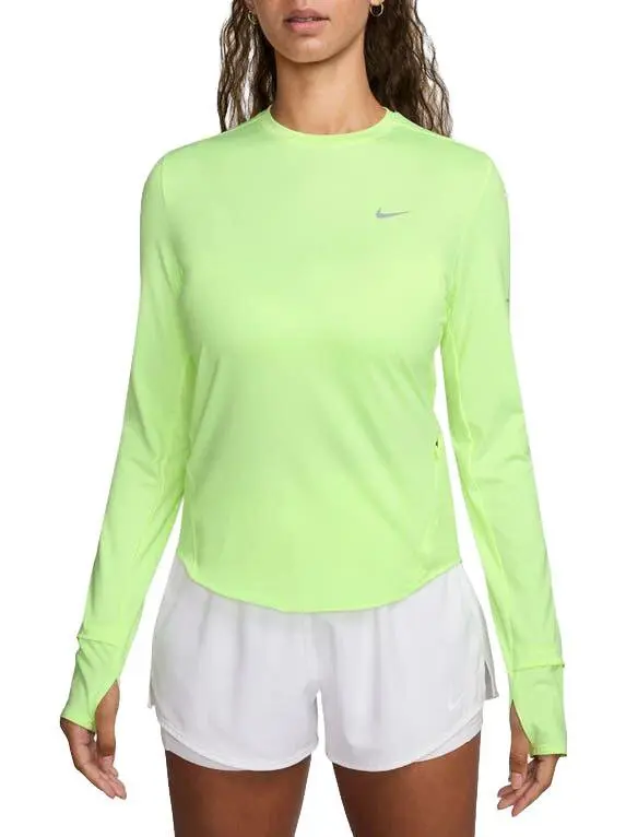 Nike Swift Dri-fit Uv Running Top - Barely Volt/ Heather