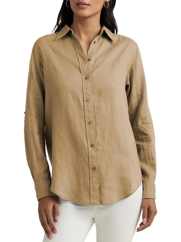 Ralph Lauren Relaxed Fit Linen Shirt - Birch Tan
