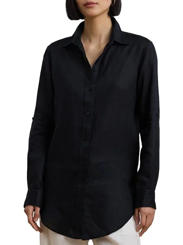 Ralph Lauren Relaxed Fit Linen Shirt - Polo Black