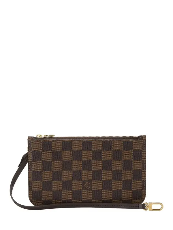 LOUIS VUITTON Damier Ebene Neverfull Pouch - Brown