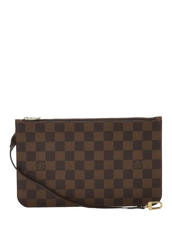 LOUIS VUITTON Damier Ebene Neverfull Pouch - Brown