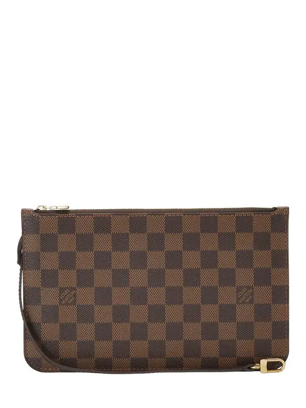LOUIS VUITTON Damier Ebene Neverfull Pouch - Brown