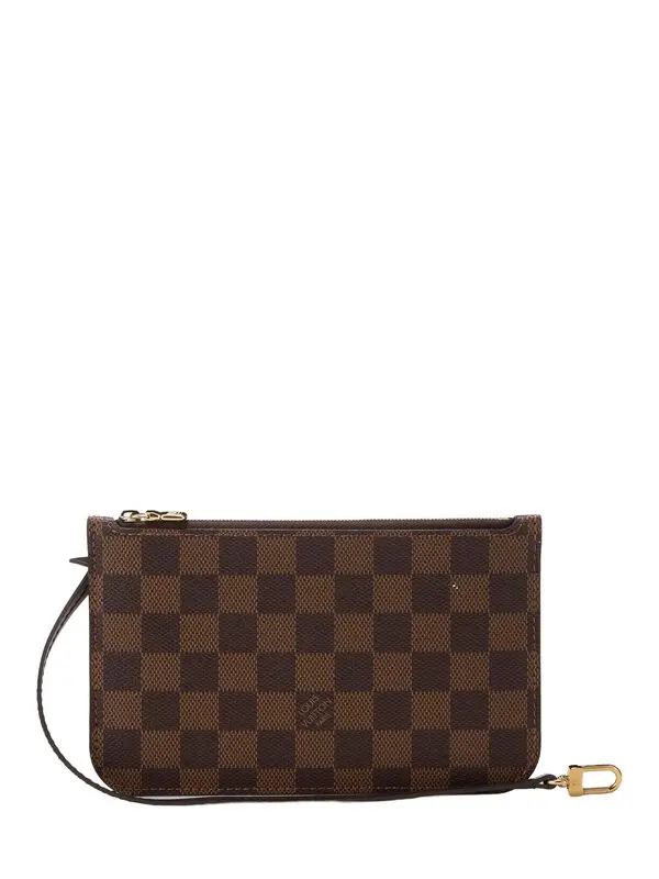 LOUIS VUITTON Damier Ebene Neverfull Pouch - Brown