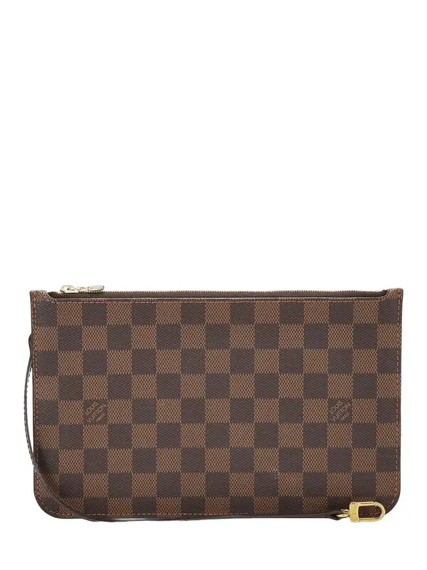 LOUIS VUITTON Damier Ebene Neverfull Pouch - Brown