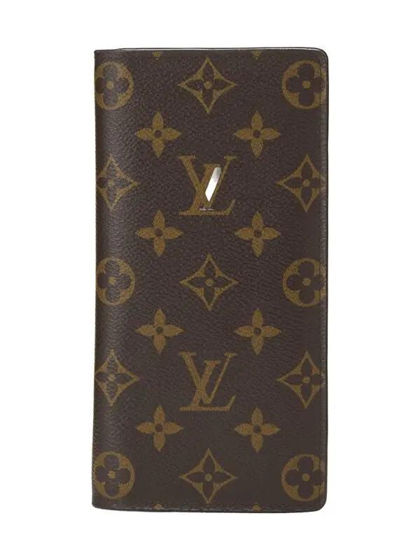 LOUIS VUITTON Monogram Canvas Brazza Wallet - Brown