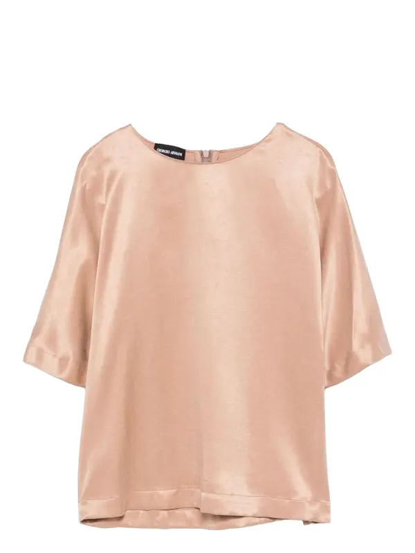 Giorgio Armani Satin Blouse - Neutrals