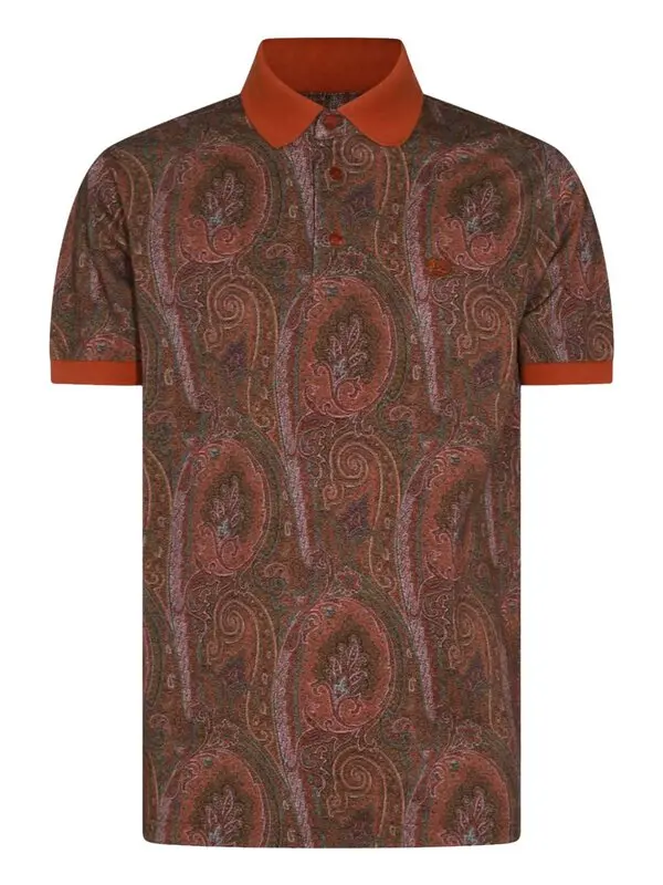 Etro Paisley-print Polo Shirt - Brown