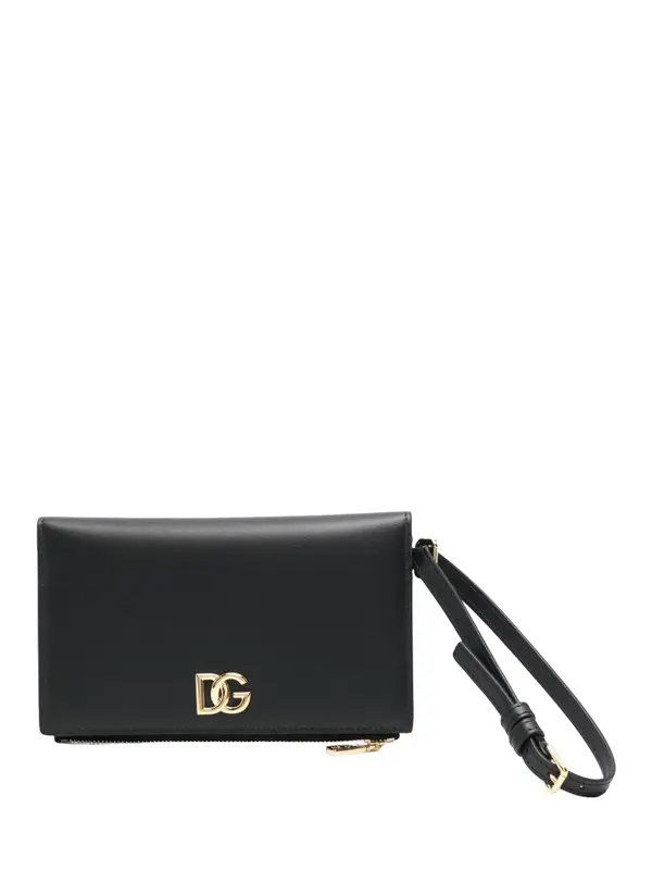 Dolce & Gabbana Logo-lettering Clutch - Black