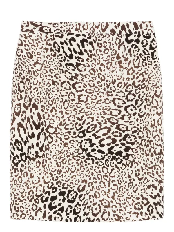 Alessandra Rich Leopard-print Mini Skirt - Neutrals