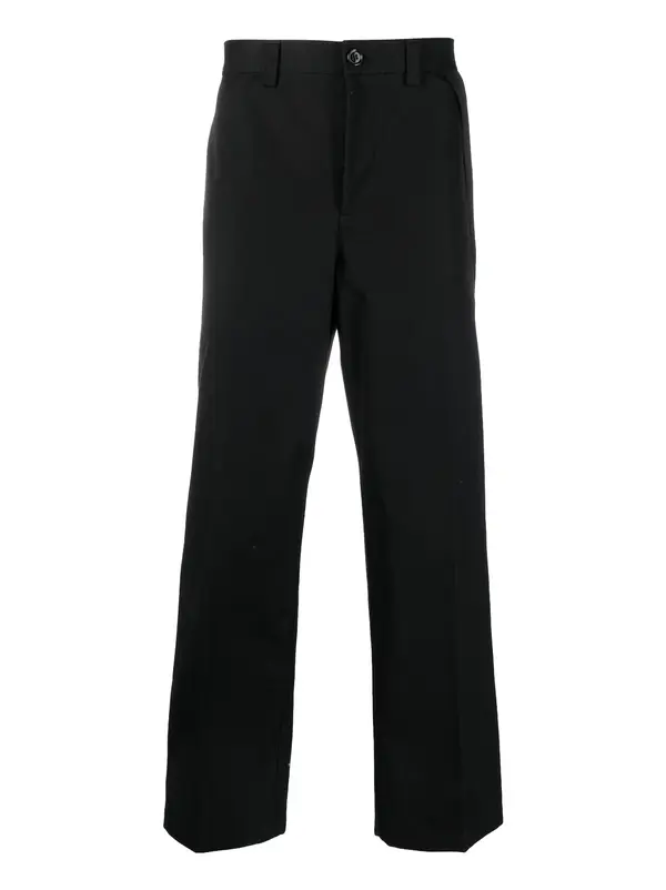 Burberry Mid-rise Wide-leg Trousers - Black