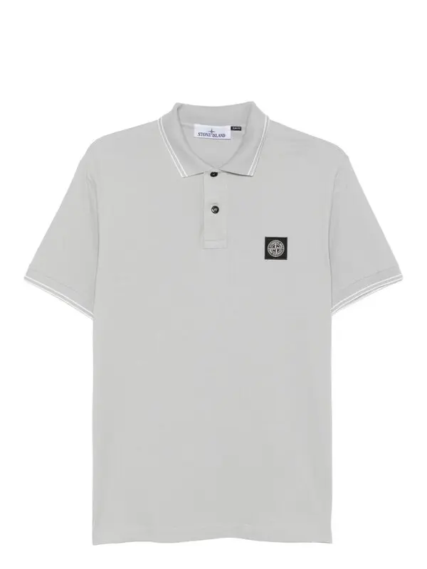 Stone Island Compass-patch Polo Shirt - Grey