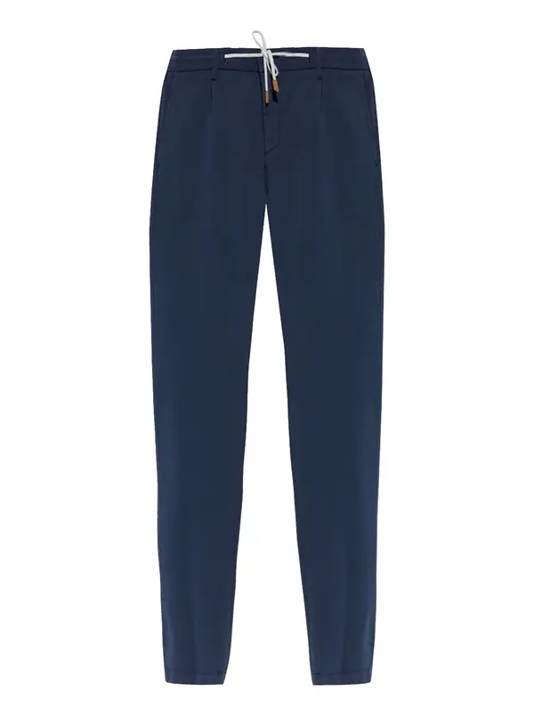 Eleventy Drawstring Chino Trousers - Blue