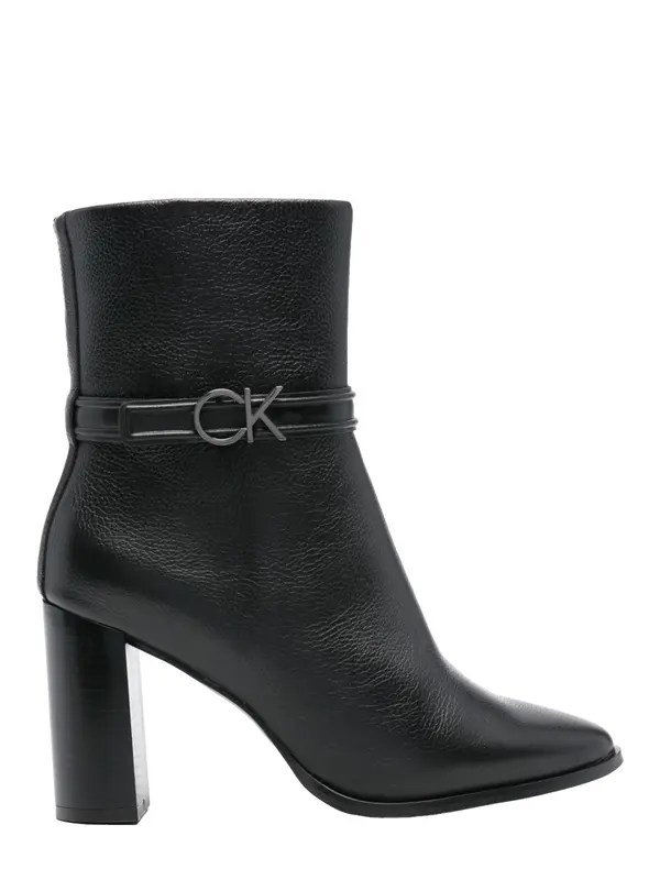 Calvin Klein 80mm Leather Boots - Black