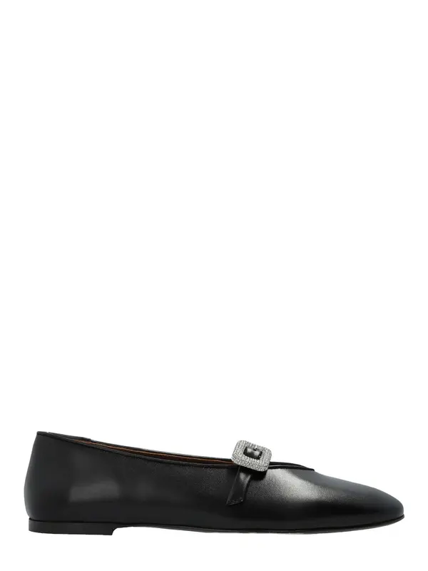 GIUSEPPE ZANOTTI Georgia Buckle Ballet Flats - Black