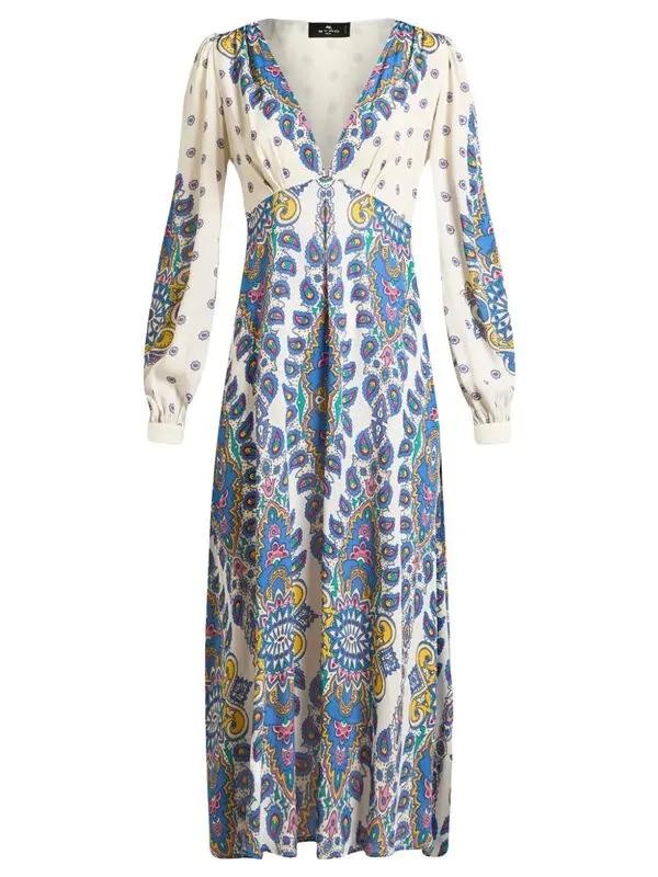 Etro Paisley-print Midi Dress - White