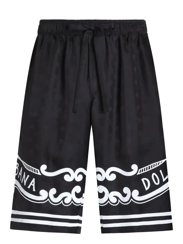 Dolce & Gabbana Logo-print Bermuda Shorts - Black