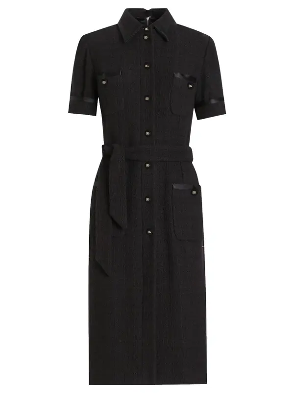 Dolce & Gabbana Belted Shirtdress - Black