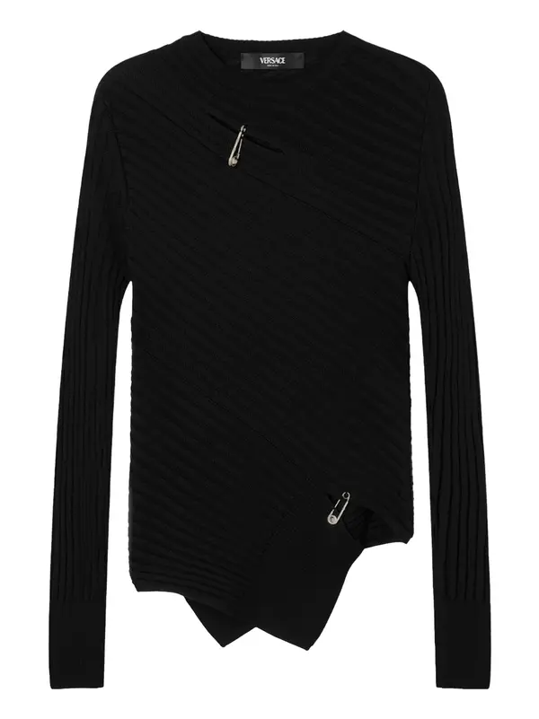 Versace Safety-pin Sweater - Black