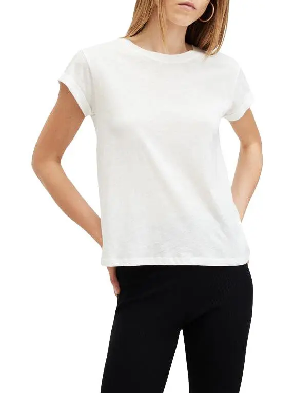 ALLSAINTS Anna Crewneck Cotton T-shirt - Chalk White