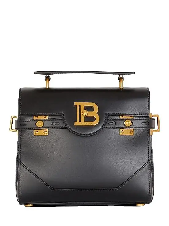 Balmain Smooth Leather B-buzz 23 Bag - Black