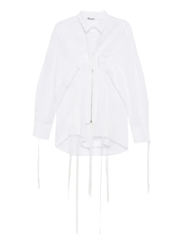 MIDORIKAWA Fringe-detailed Shirt - White