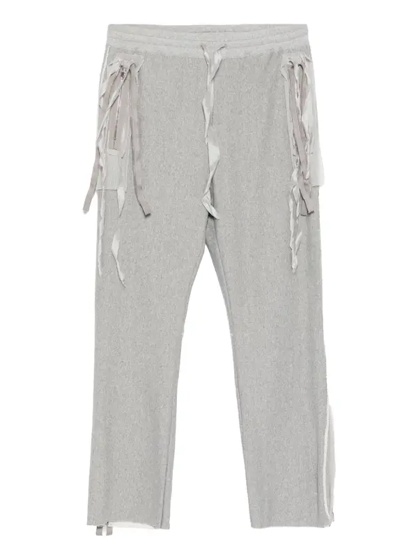 MIDORIKAWA Fringe-detailing Trousers - Grey