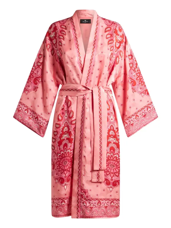 Etro Paisley-print Robe Jacket - Pink