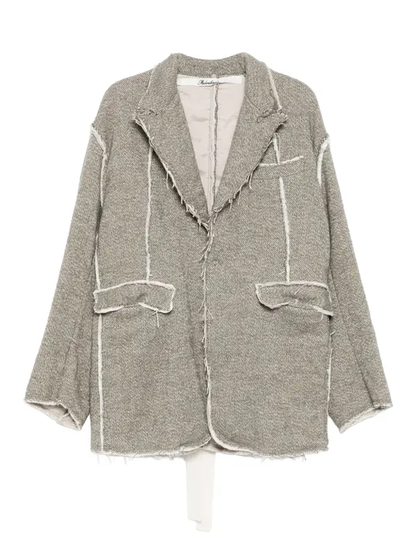 MIDORIKAWA Raw Edge Blazer - Grey
