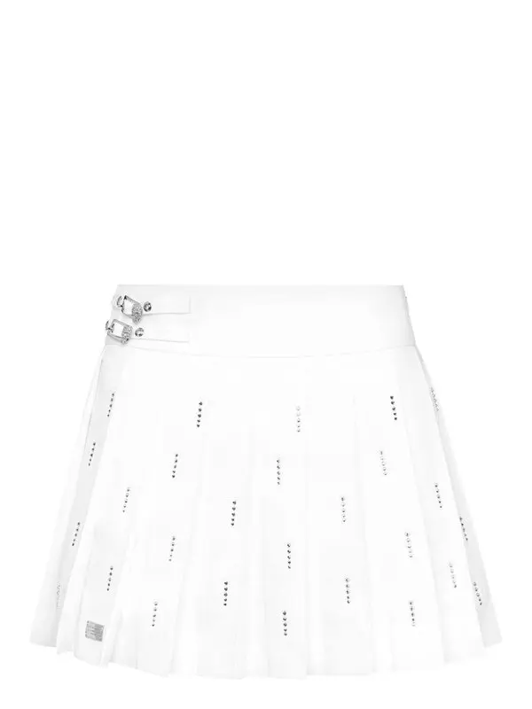 Philipp Plein Pleated Mini Skirt - White