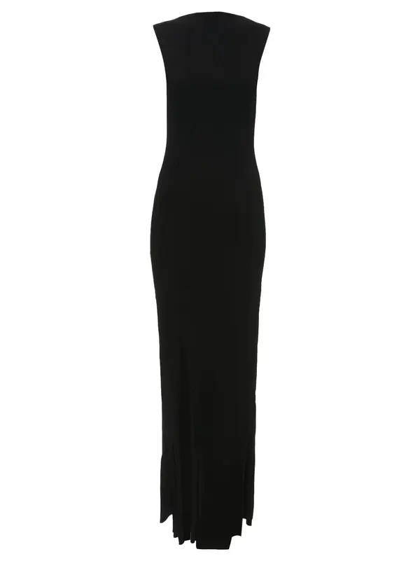 Victoria Beckham Pleat-detailing Maxi Dress - Black