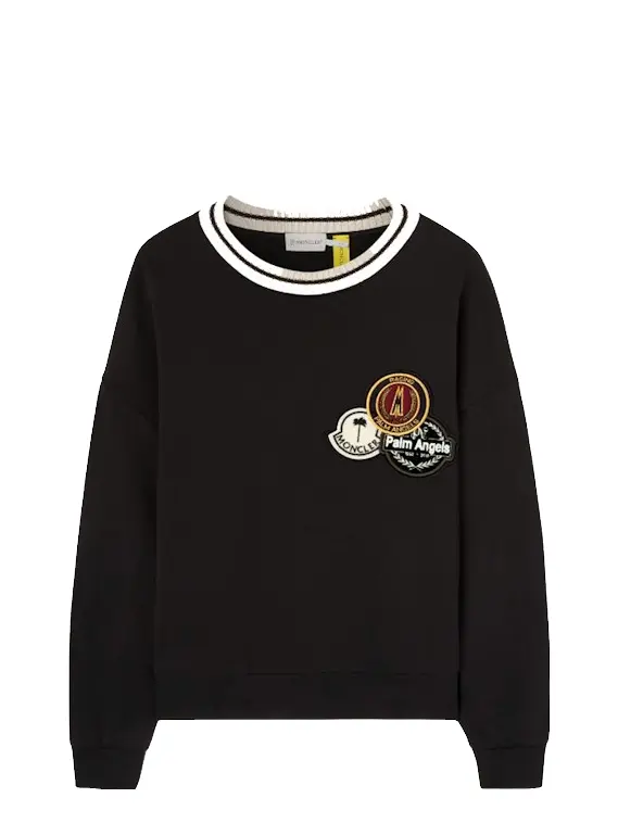 Moncler X Palm Angels Tripatch Sweatshirt - Black/white