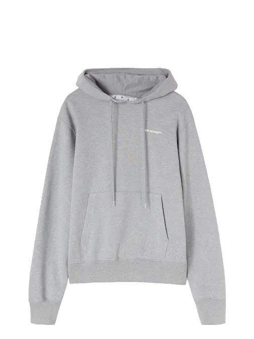 Off-White Wave Diagonals Slim Hoodie - Grey/white