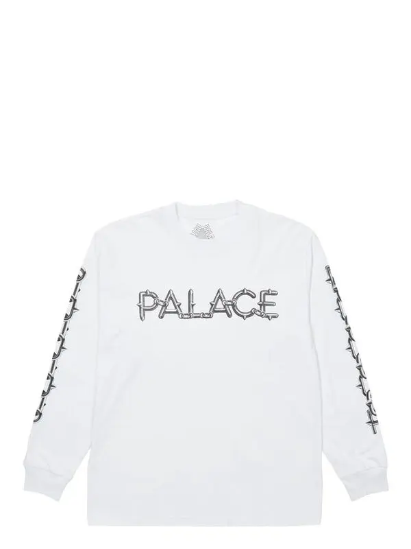 PALACE Spike Long Sleeve Tee Shirt - White