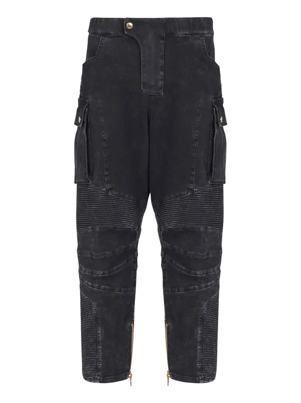 Balmain Cargo Jeans - Black