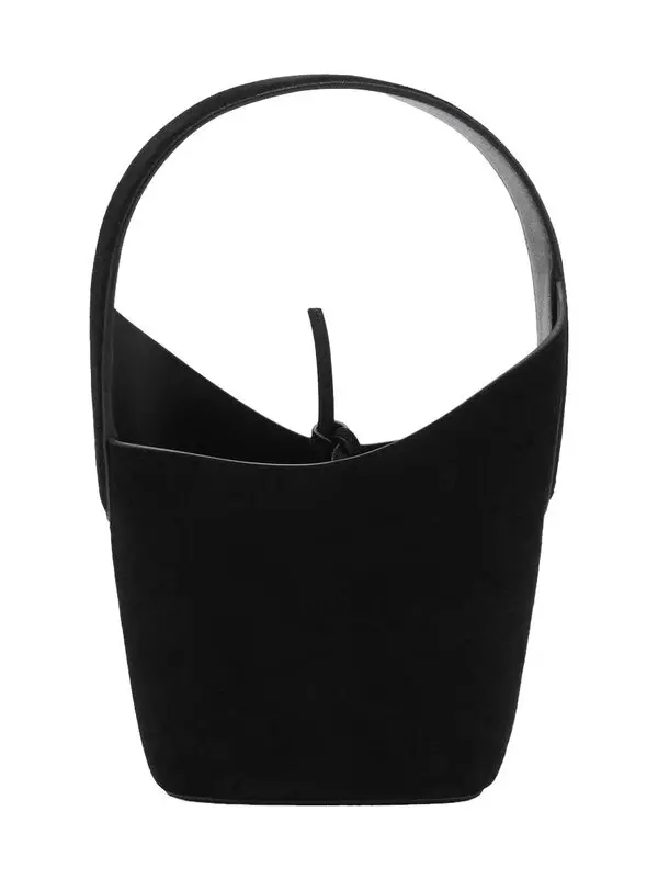 Mango Leather Bucket Bag - Black