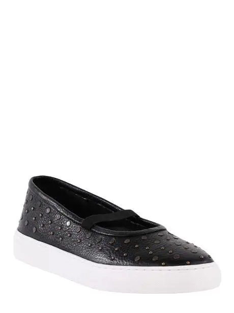 Seychelles Moon Child Stud Mary Jane Flat - Black Leather